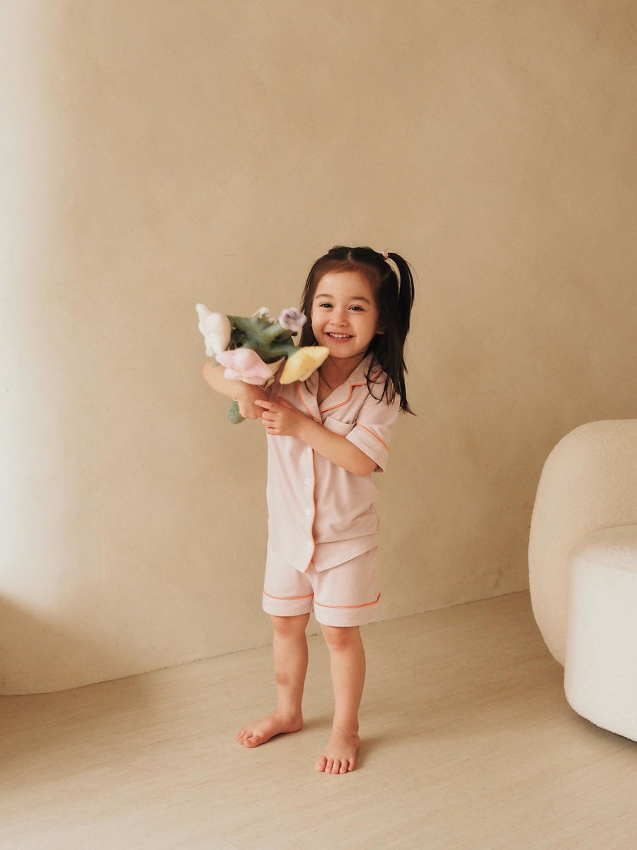 Mini Signature Pyjamas Set in Spring Pink – Selenightco